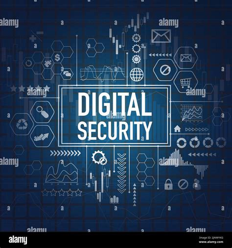 Digital Security Symbols Chart Stock Vector Image And Art Alamy