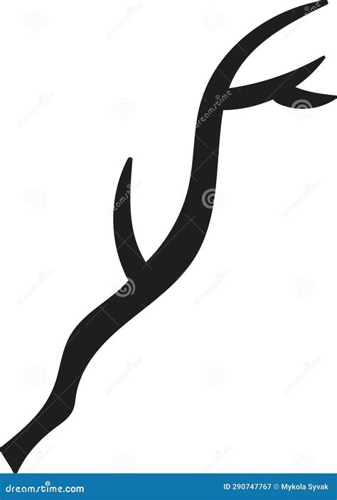 Tree Twig Silhouette Stock Vector Illustration Of Leaf 290747767