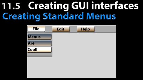 Autoit Scripting Tutorial 115 The Gui Creating Standard Menu Bars