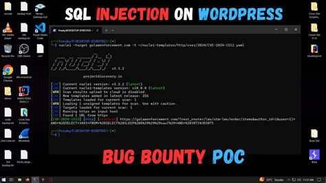 Sql Injection On Wordpress Bug Bounty Poc Youtube
