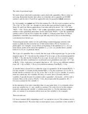 Notes On Predicate Logic Rules Pdf The Rules For Predicate Logic We Need To Have Rules Both