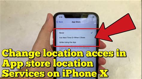 How To Change Location Access In App Store Location Services On IPhone X YouTube