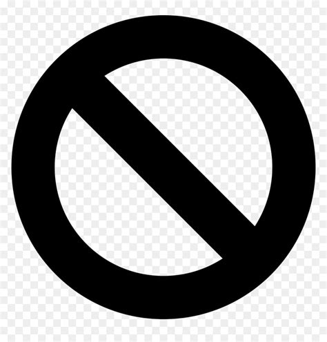 Prohibition Symbol Of A Circle With A Slash 0 With Slash Icon HD Png Download Vhv