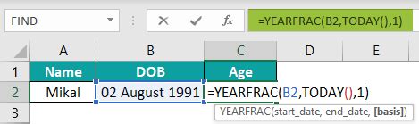 Calculate Age In Excel Top Methods Step By Step Examples