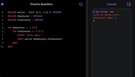 does not support inputting values in a 2d array · issue 27