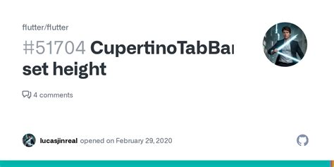 CupertinoTabBar Set Height Issue Flutter Flutter GitHub