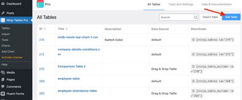 Create Your First Drag And Drop Table With Ninja Tables
