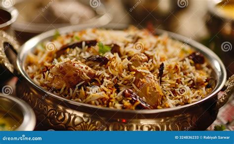 Flying Chicken Biryani Spicy Indian Hyderabadi Biryani Generative Ai