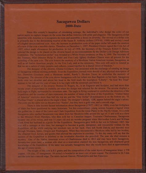 Dansco Us Sacagawea Dollar Coin Album 2000 Date 7183 Ebay