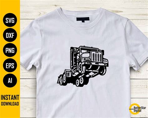 Jumping Semi Truck SVG Truck Driver SVG Trucker SVG Etsy