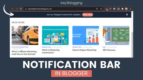 how to add a sticky floating notification bar in blogger key2blogging