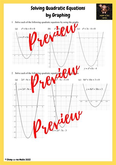 Solving Quadratic Equations Graphically Teaching Resources