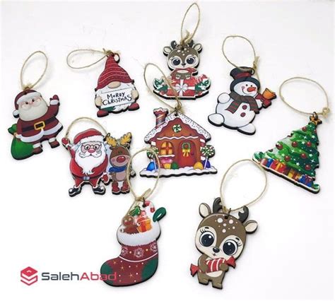 فروش عمده آویز چوبی درخت کریسمس Stamp Crafts African Inspired Decor