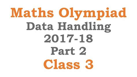 imo maths olympiad class 3 data handling part 2 youtube