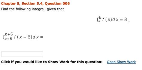 Solved Find The Following Integral Given That Integral B A Chegg Com