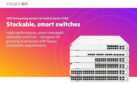 Hpe Networking Instant On Switch Series 1960 12 Port 10gb Aggregator Smart Managed