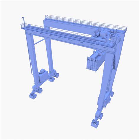 Rubber Tired Gantry Crane V3 3d Model By Dragosburian