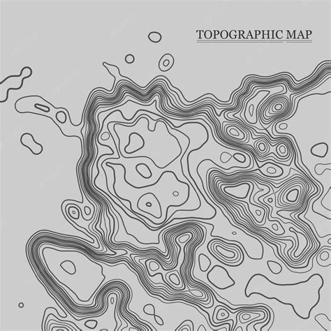 지형도 벡터 일러스트 레이 션 등고선지도 배경 프리미엄 벡터
