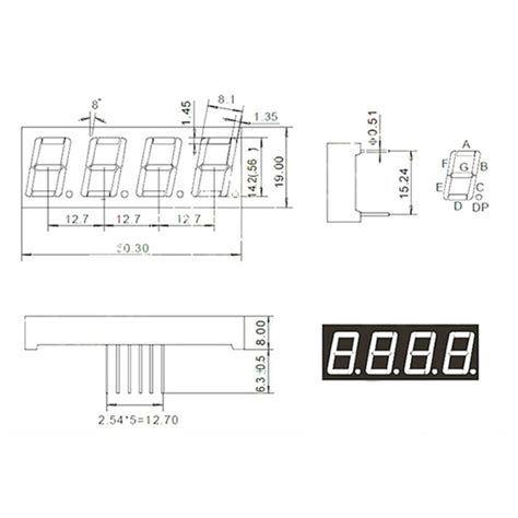 Display 7 Segmentos 4 Dígitos Vermelho Catodo Comum Bit Maker Arduinos Módulos Sensores