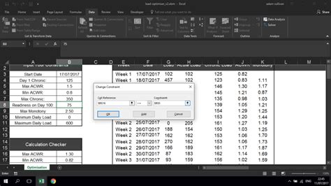Optimizing Training Loads Using Solver In Excel Dr Adam Sullivan