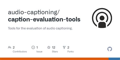 Github Audio Captioningcaption Evaluation Tools Tools For The Evaluation Of Audio Captioning