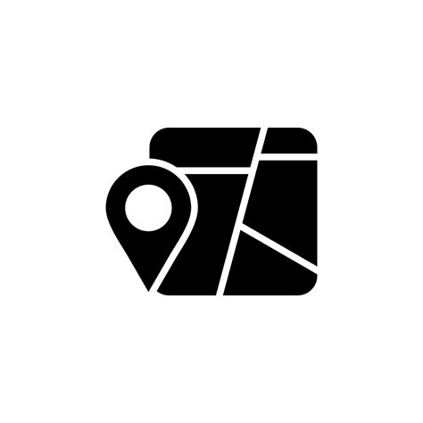 Gps Map Navigation Direction Solid Icon Vector Illustration Logo
