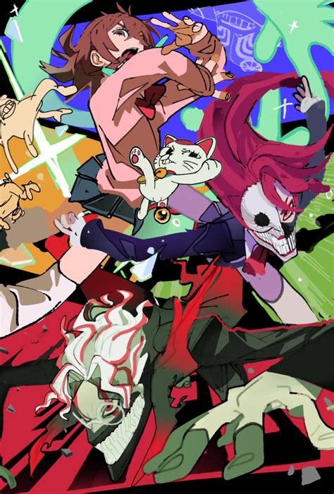 Ayase Momo Takakura Ken Turbo Granny And Shiratori Aira Dandadan Drawn By Chappii Paon