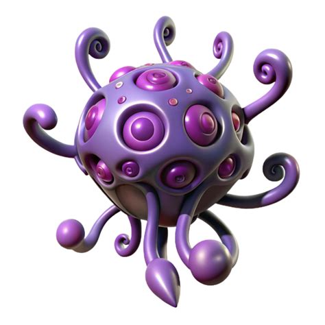 Dramatic Abstract Alien Spore With Intricate Tendrils And Patterns Genuine 59130530 Png