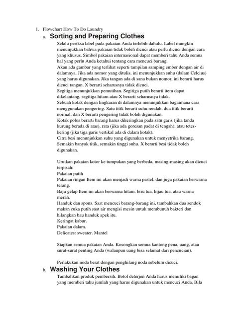 Flowchart How To Do Laundry Pdf