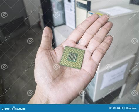 Old CPU Stock Image Image Of Support Semiconductor