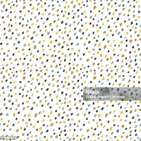 벡터 추상 귀여운 손 그리기 흰색 배경에 고립 된 컬러 점 패브릭 벽지 포장지 엽서 모형에 딱 맞는 파스텔 아기 질감 섬세한