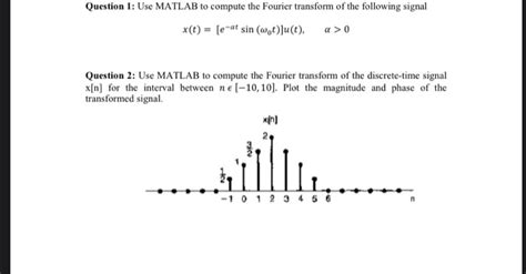 Solved Question Use MATLAB To Compute The Fourier Chegg