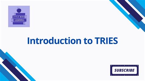 Introduction To Tries Datastructures Algorithm Computerscience Youtube