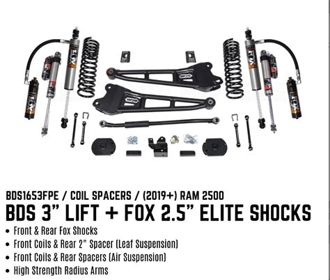 Bds Suspension 3 Lift Kit For 2019 Ram 2500