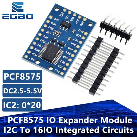 Egbo 1pcs Pcf8575 Io Expander Module I2c To 16io Integrated Circuits