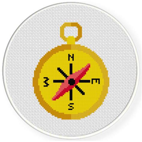 Charts Club Members Only Gold Compass Cross Stitch Pattern Daily