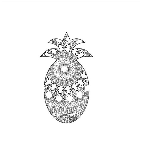 Pineapple Coloring Vector Art Icons And Graphics For Free Download