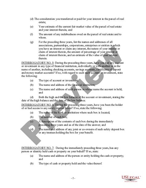 Pennsylvania Discovery Interrogatories For Divorce Proceeding For Either Plaintiff Or Defendant