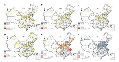 Figure The Spatial Distribution Of Regression Coeecients Between The Download Scientific