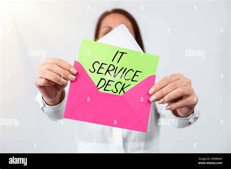 Writing Displaying Text It Service Desk Conceptual Photo Technological Support Online
