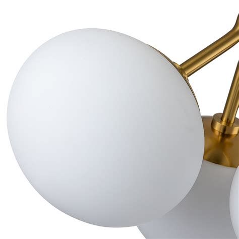 3 Light Opal Glass Sphere Semi Flush Light Globe Lightfixturesusa