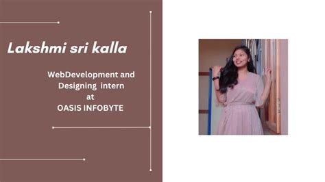Lakshmi Sri Kalla On Linkedin Internship Html Landingpagedesign Css Github Oasisinfobyte