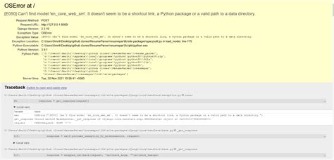 Can T Find How To Solve This Issue Omkarpathak Resumeparser Github