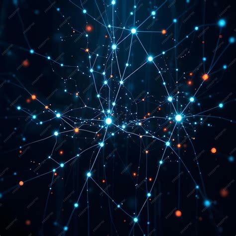 Complex Network Of Interconnected Nodes Representing Neural Network Premium Ai Generated Image