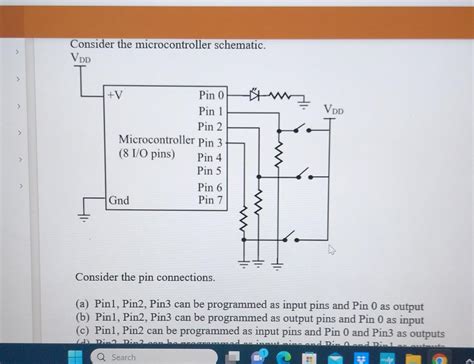 Solved Consider The Microcontroller Schematic Consider The Chegg