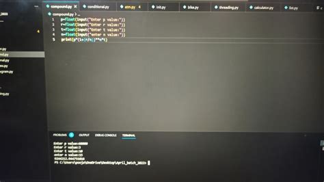 Vishnulatha Reddy On Linkedin Task 5 Python Program Using Compound