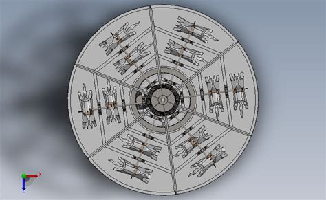 旋转木马木制玩具 solidworks 2014 模型图纸下载 懒石网