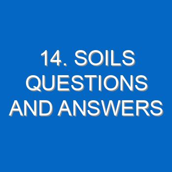 SOILS QUESTIONS AND ANSWERS EcoleBooks