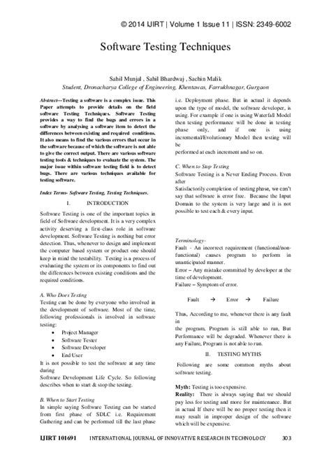 Pdf Software Testing Techniques
