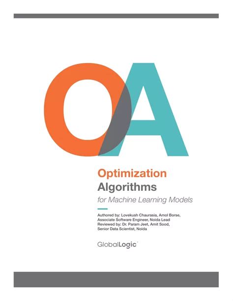 Ppt Optimization Algorithms For Machine Learning Models Powerpoint